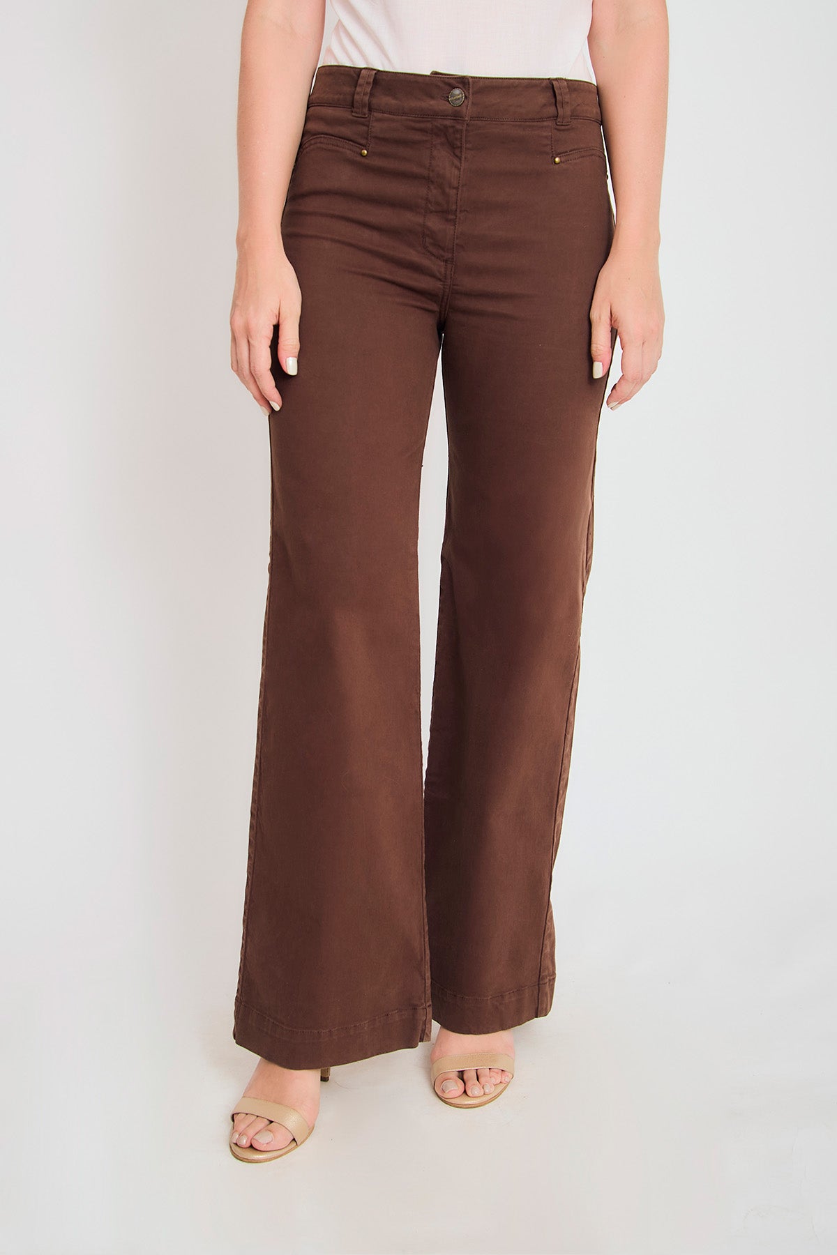 Jean wide leg bolsillos cafe – UNIPUNTO®